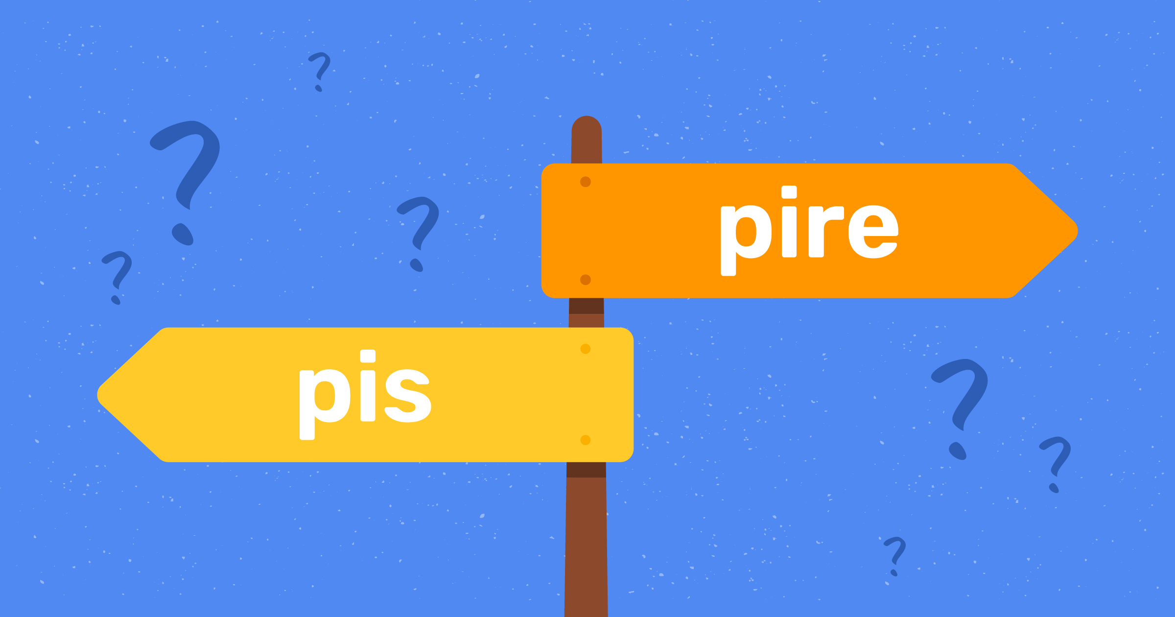 Que choisir entre le «pis» et le «pire»?