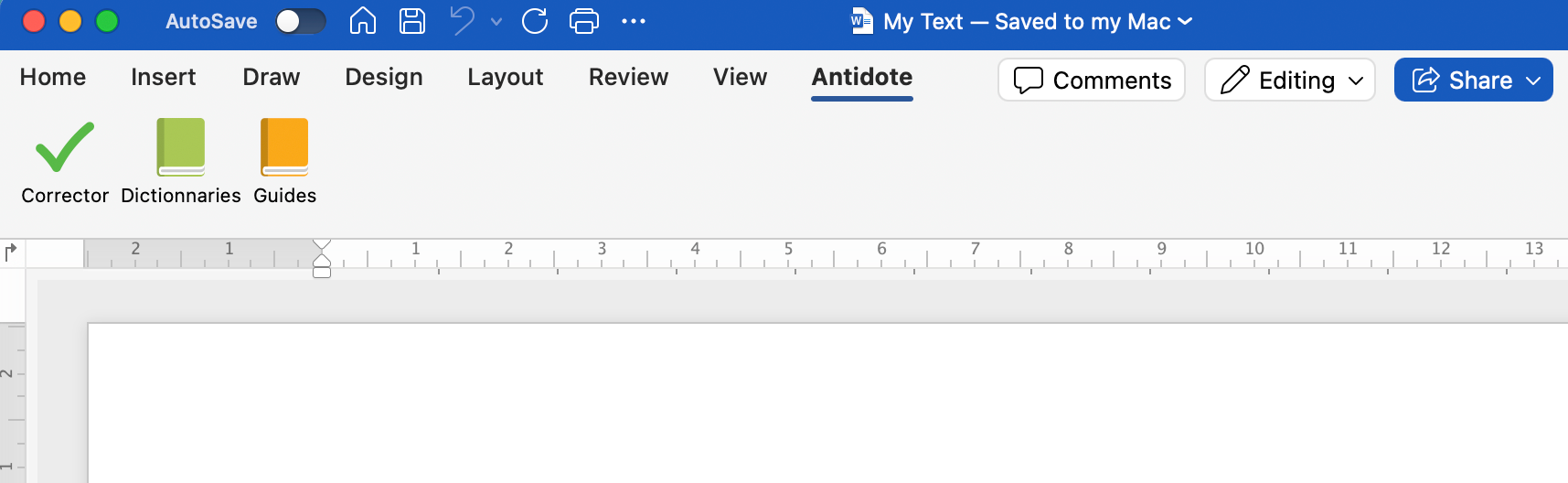 How to Run Antidote in Word