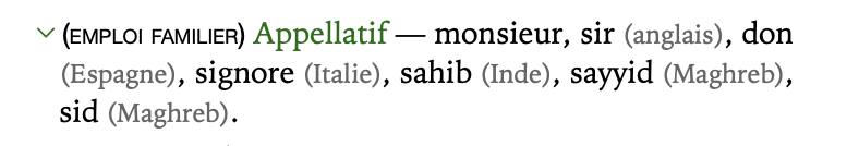 Synonymes | Guide d’utilisation