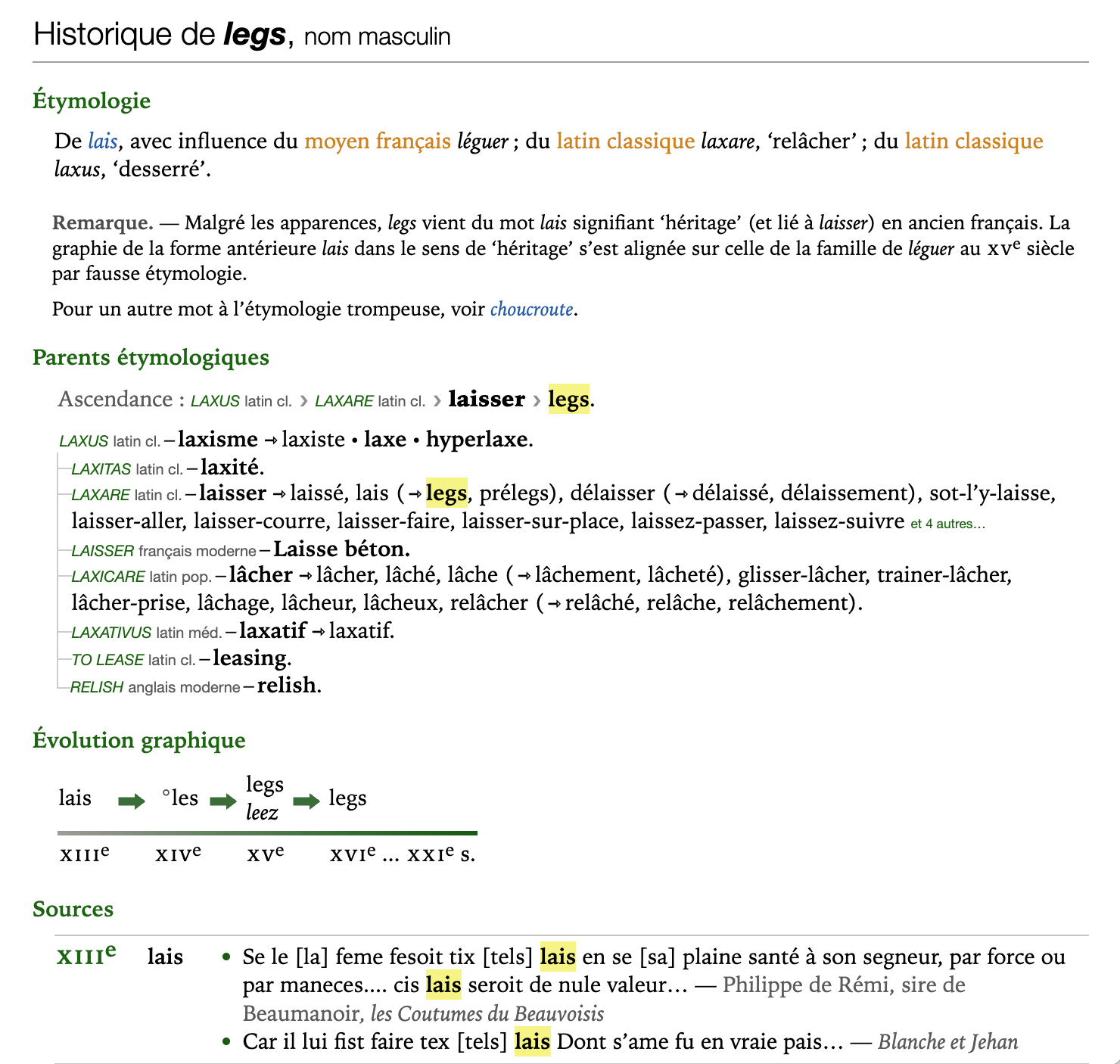 Étymologie | Guide d’utilisation