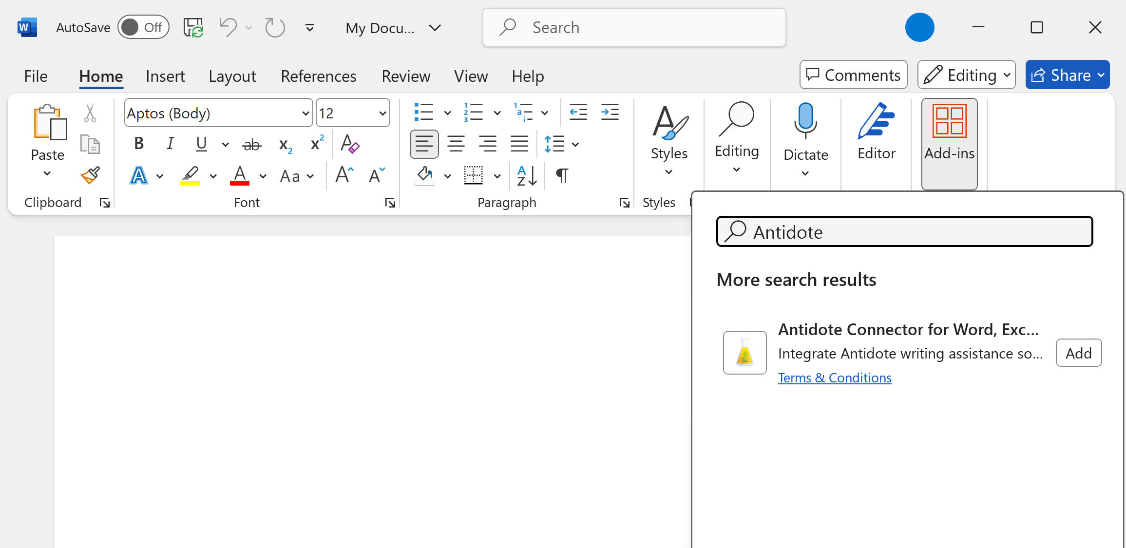 Using Antidote With Word | Windows